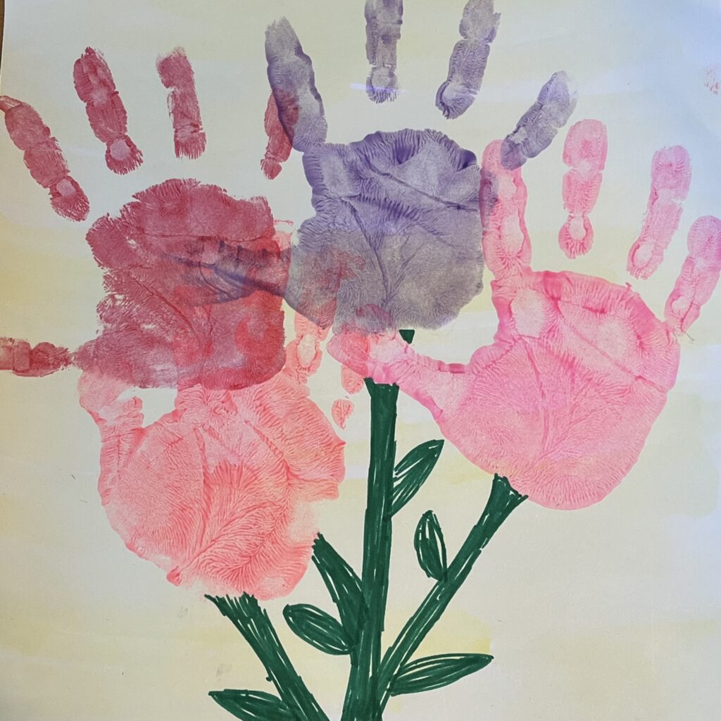 Valentine’s Day Handprint Flowers Lesson Plan